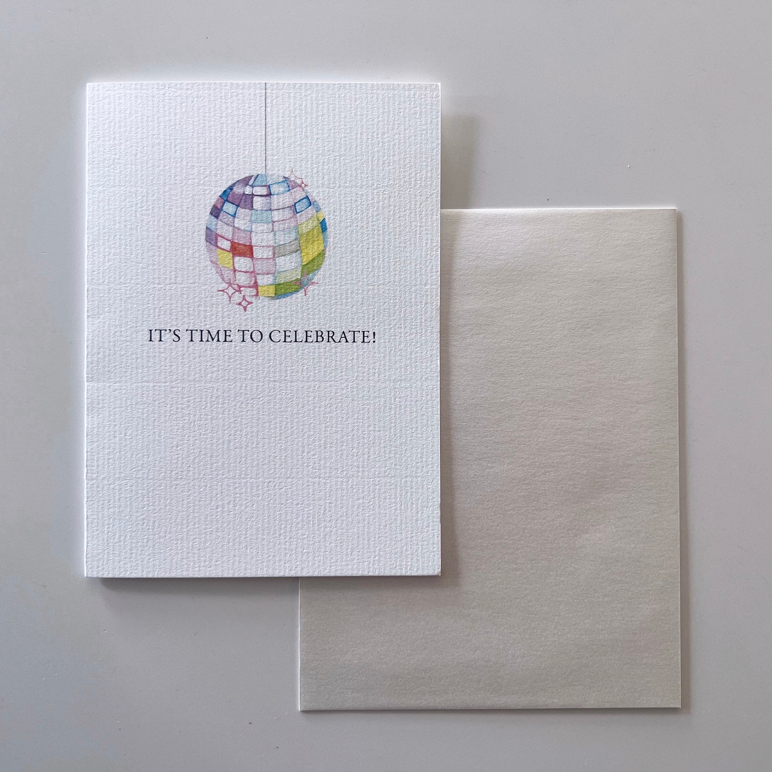 Disco Ball Celebration Birthday Card | Handmade Watercolour Print ...
