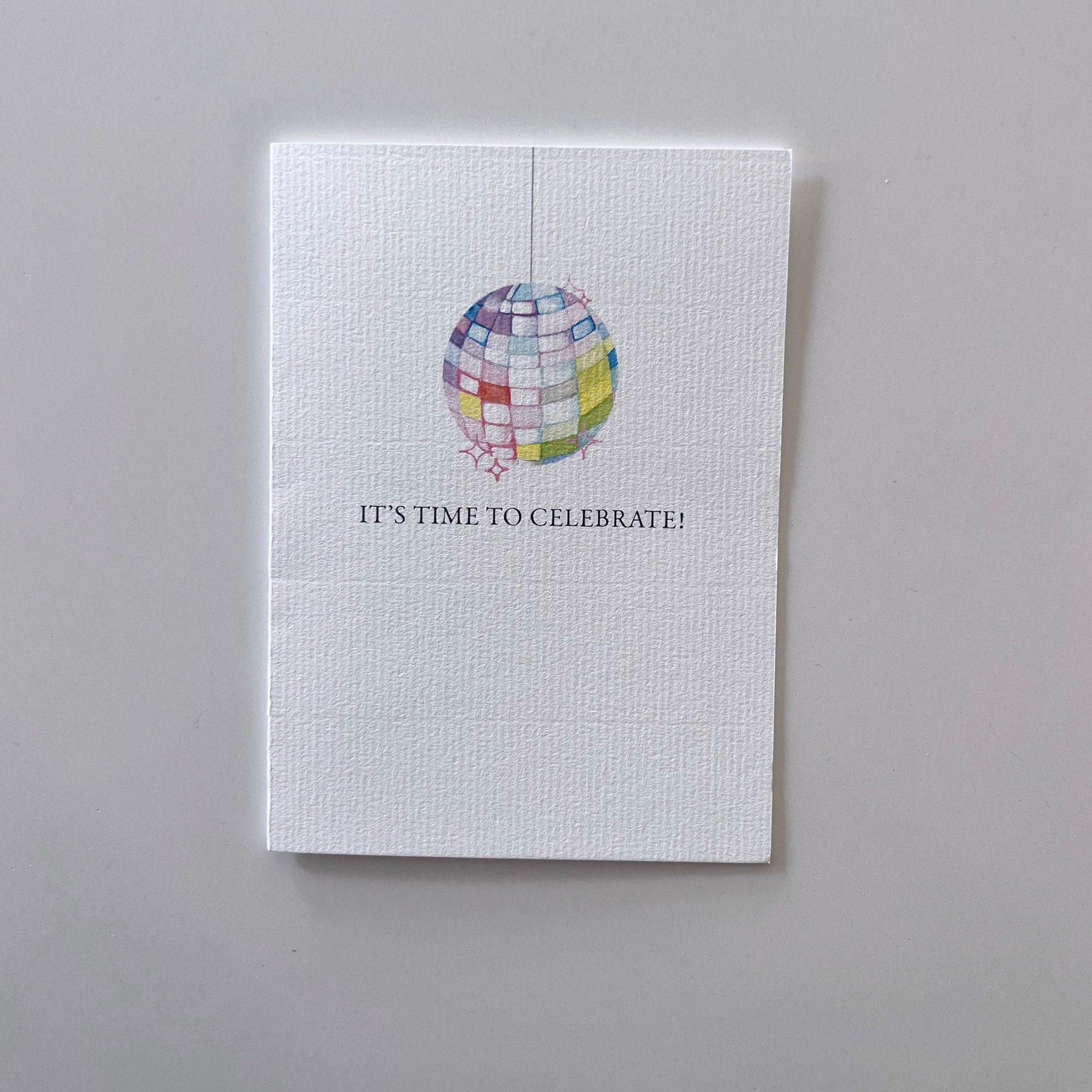 Disco Ball Celebration Birthday Card | Handmade Watercolour Print ...