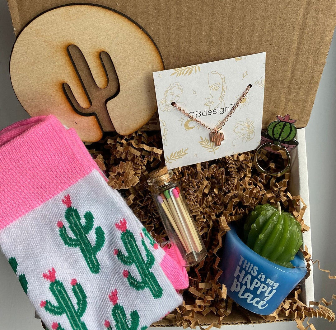 Cactus Gift Box Succulent Care Package Self Care Present Gift for Her ...