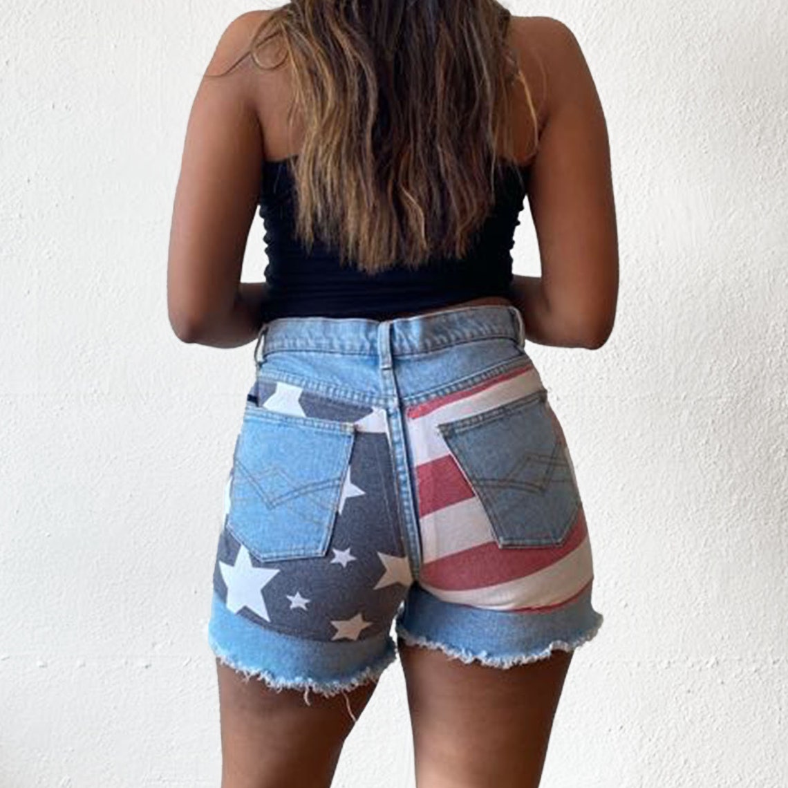 International Male Flag Denim Shorts - Etsy