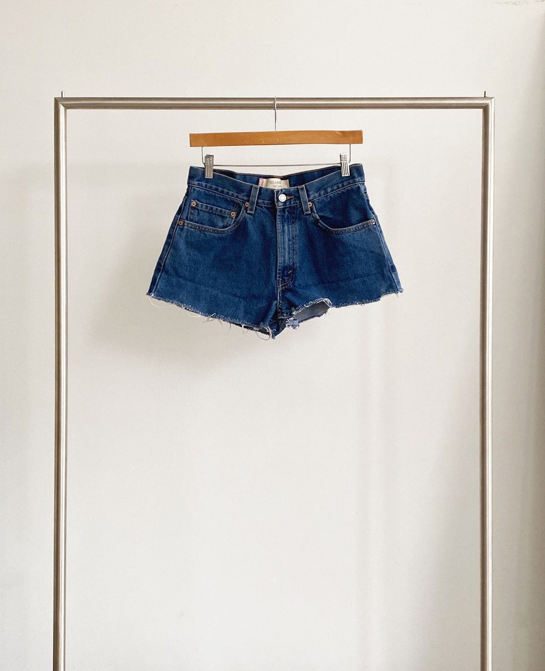 Levi's Darkwash Cutoff Denim Shorts - Etsy