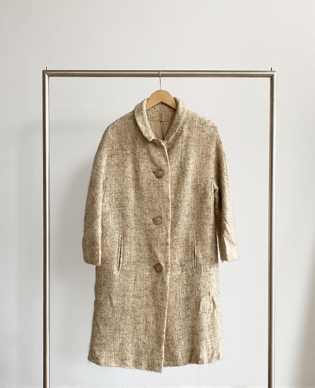 Fishelle New York Beige Wool Coat - Etsy