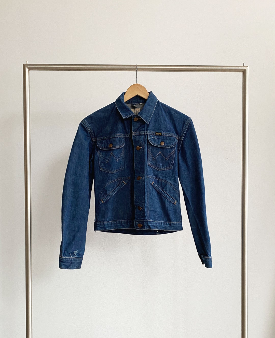60s Rare Wrangler Denim Jacket - Etsy