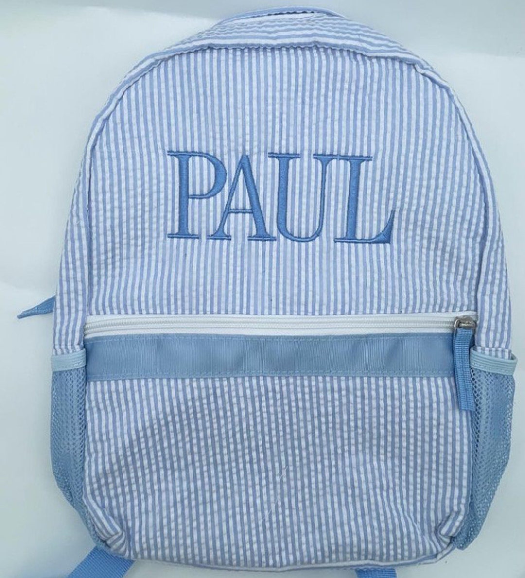 Embroidered Light Blue Toddler Backpack - Etsy