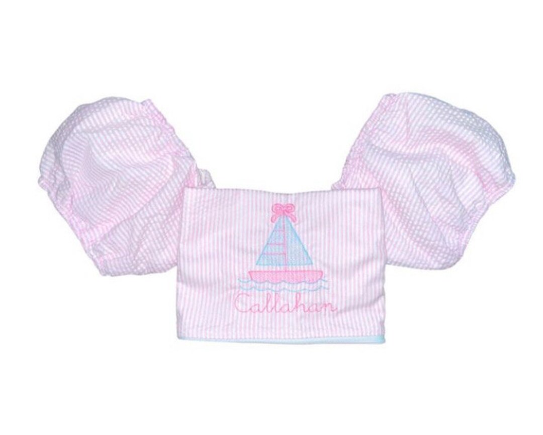 Embroidered Light Pink Puddle Jumper- Boat Puddle Jumper - Etsy