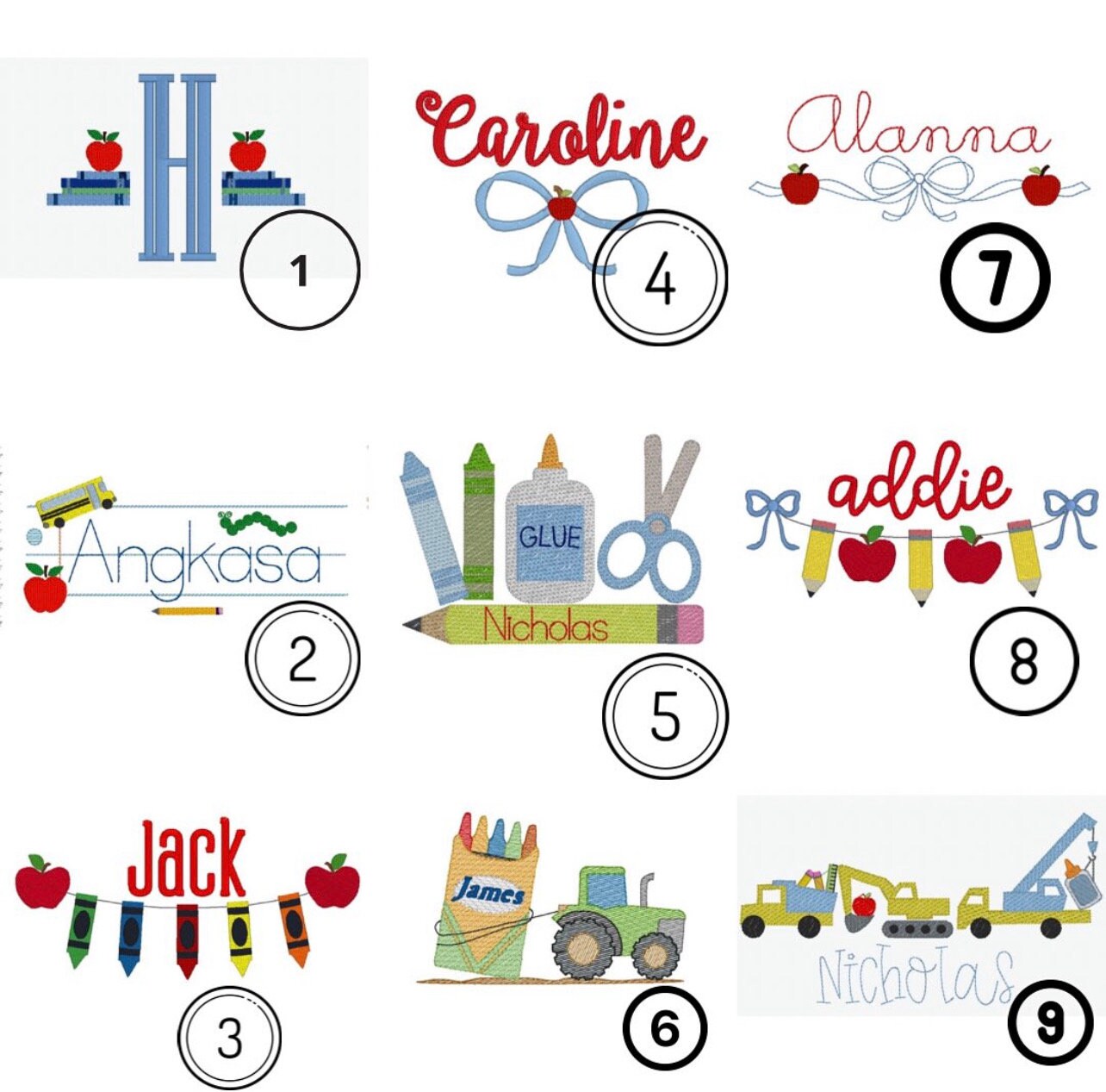 Embroidered Back to School Bubble - Etsy