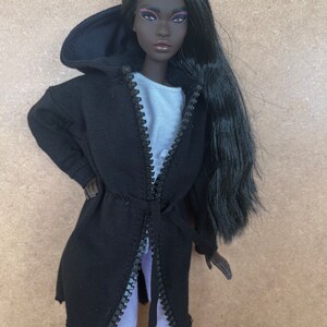 12in Doll Hoodie Coat With Belt at the Waist, Original 3/4 Length Parka ...