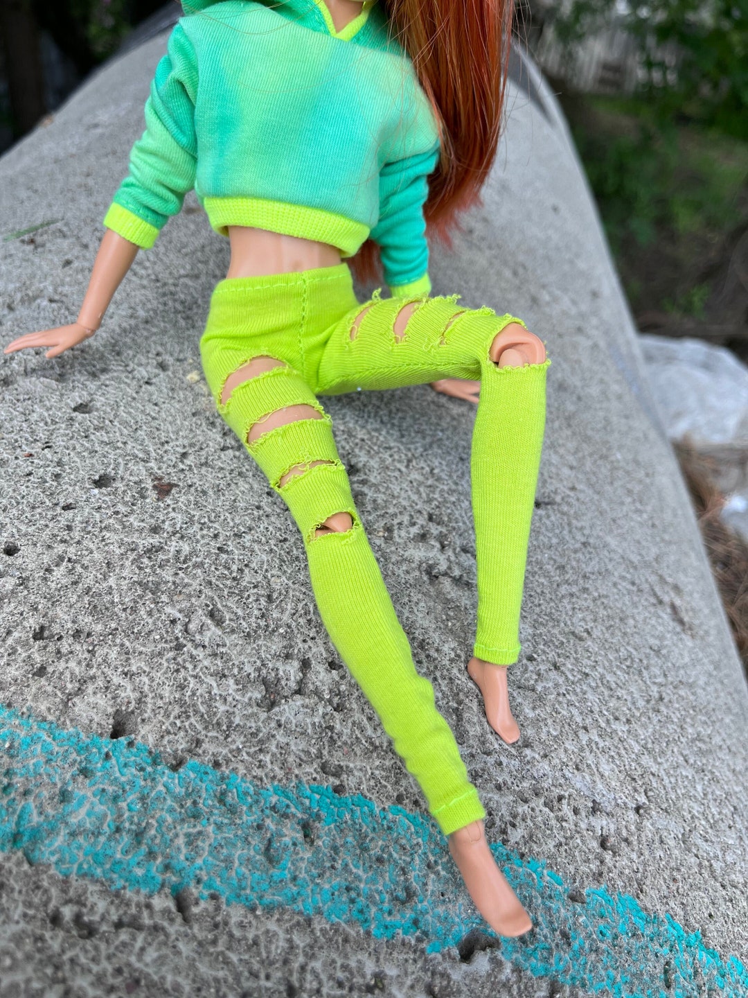 Sexy Ripped Pants for 12in Doll, Slim Fit Miniature Leggings, Realistic ...