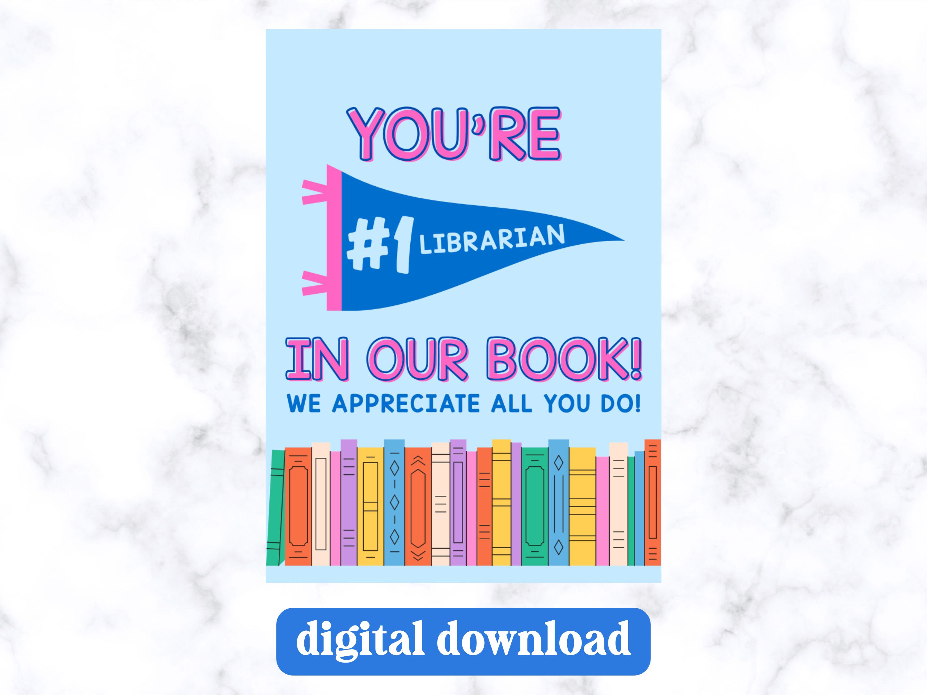 Librarian Gift Tag Printable | Teacher Appreciation Week Gift | You're ...