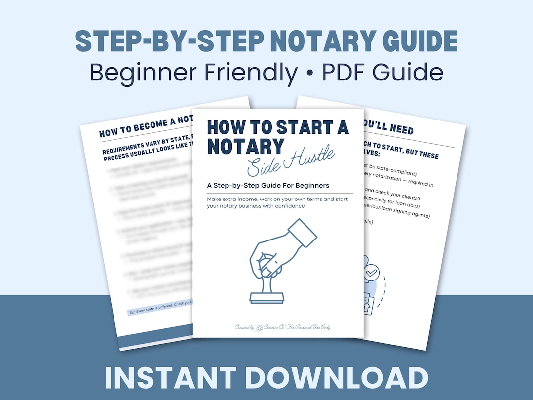 How to Become a Notary Guide PDF | Step-by-step Digital Download ...