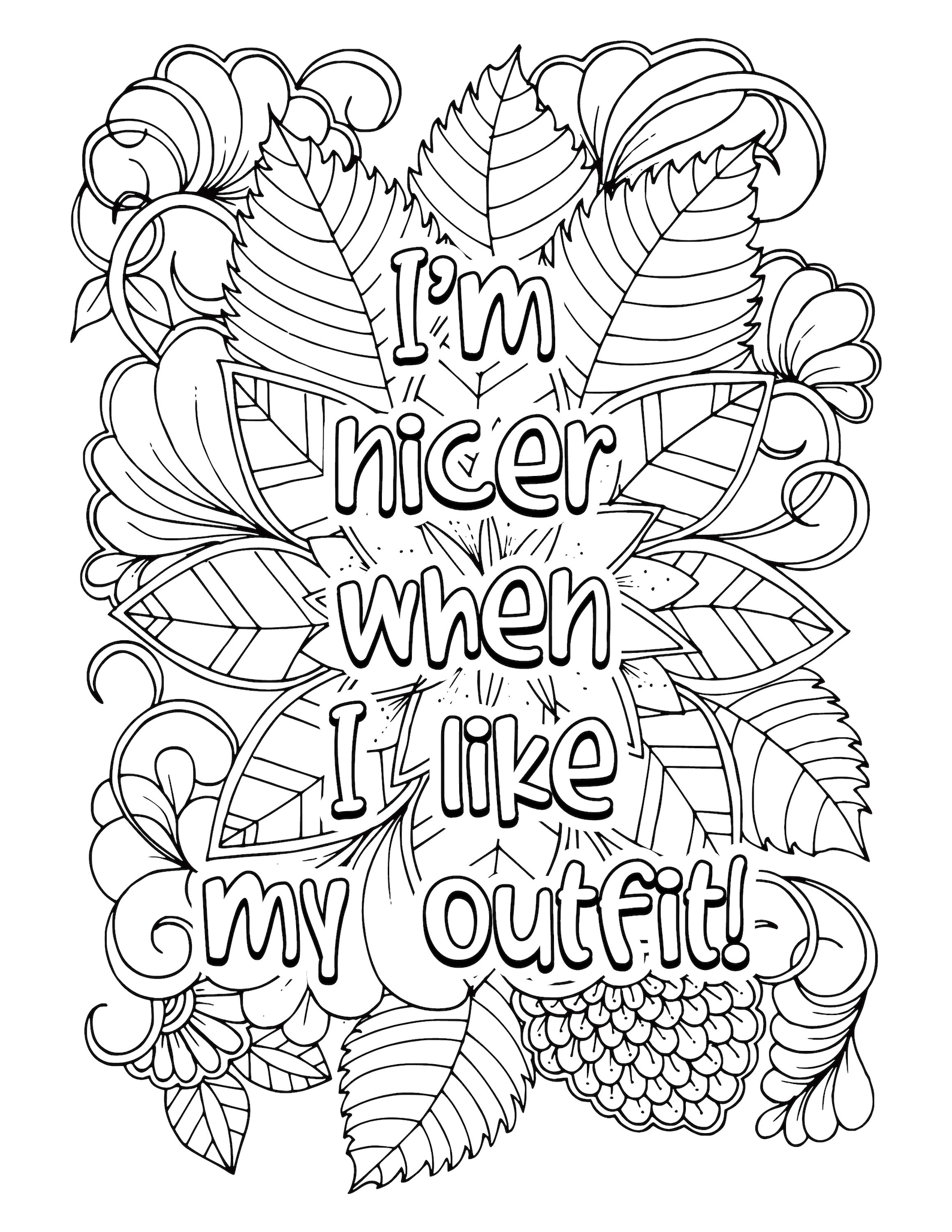 20 Funny Adult Coloring Book Printable Pages - Etsy UK
