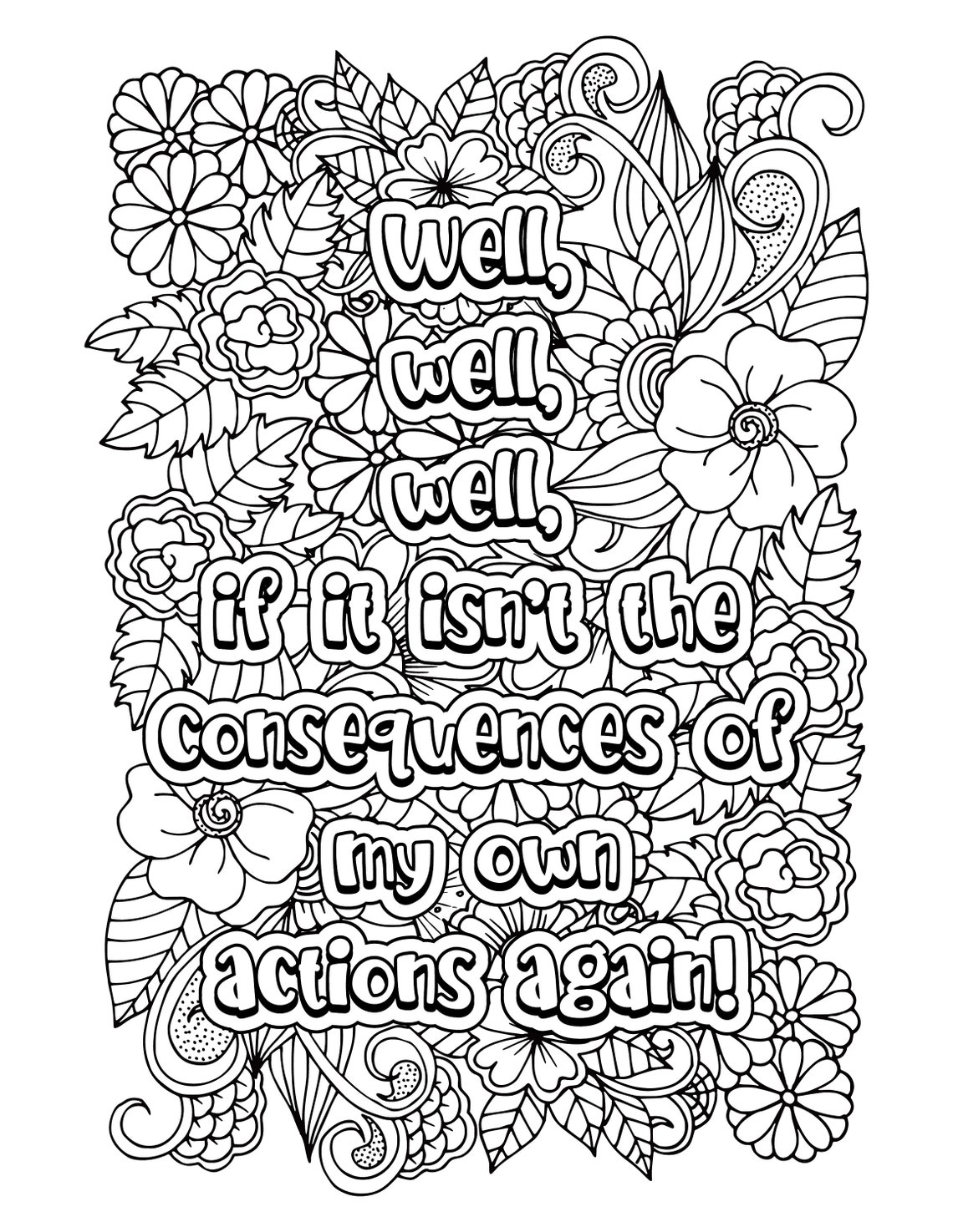 20 Funny Adult Coloring Book Printable Pages - Etsy