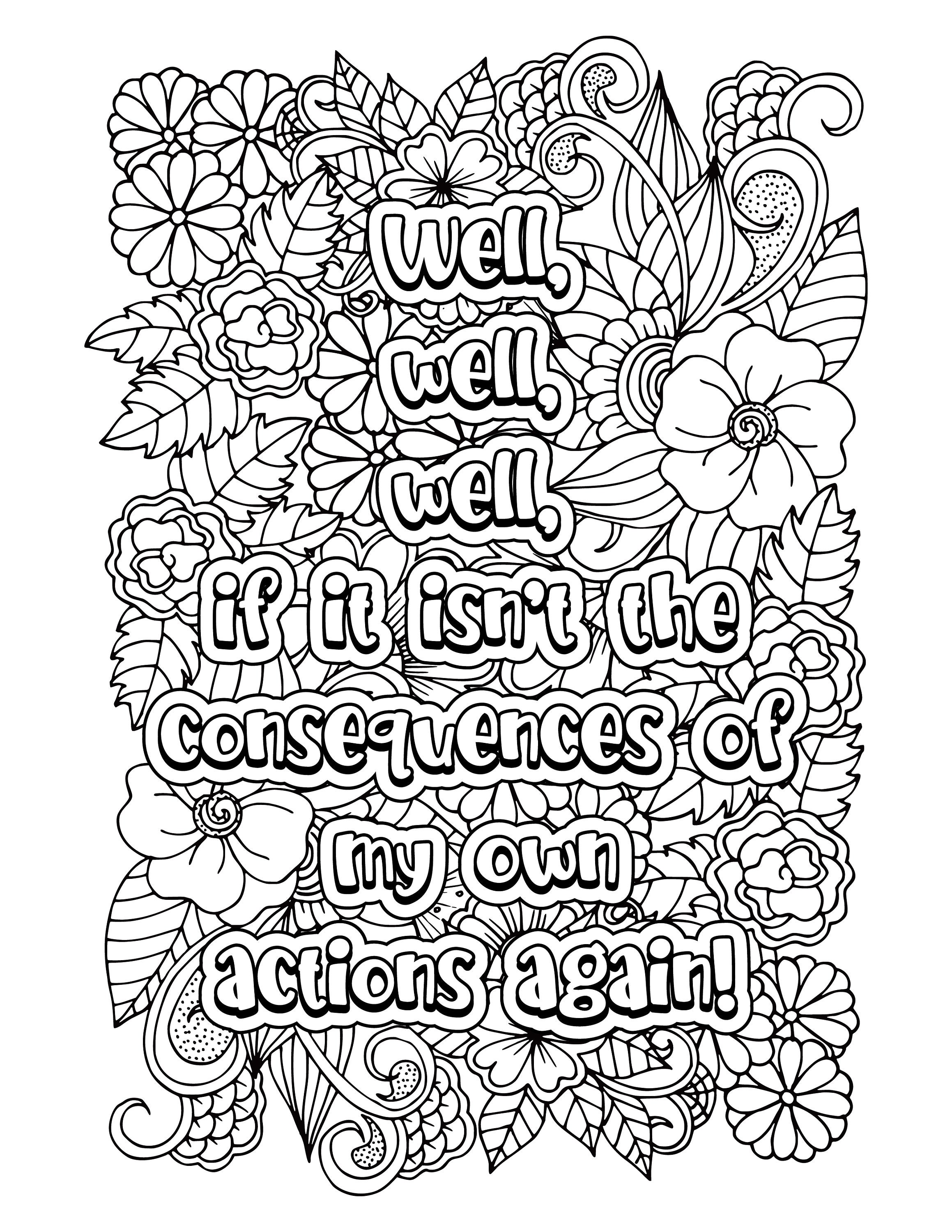 20 Funny Adult Coloring Book Printable Pages - Etsy