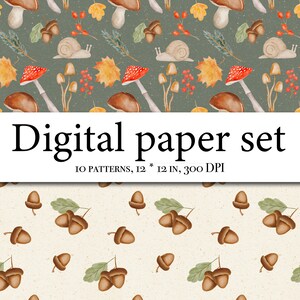 Cozy Fall Vibes: Instant Download Fall Digital Paper Pack - Seamless ...