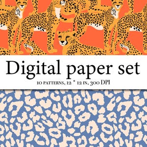 Jungle Digital Paper - Safari Paper - Seamless Patterns - Digital ...