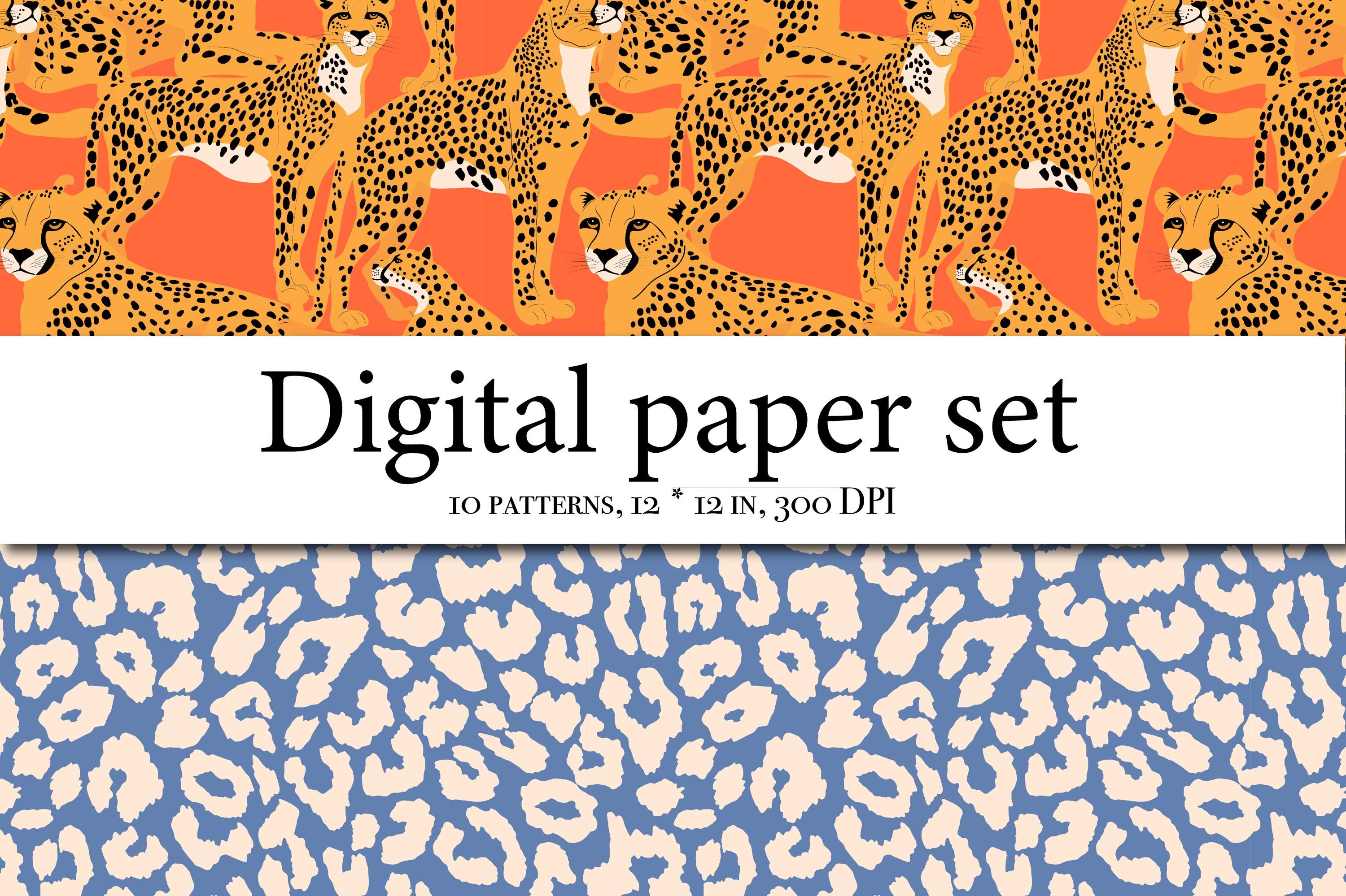 Jungle Digital Paper - Safari Paper - Seamless Patterns - Digital ...