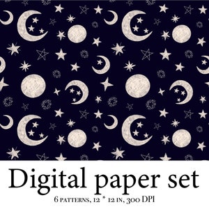 Space Digital Papers - Scrapbook Papers -celestial Galaxy Zodiac Star ...
