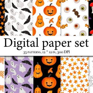 Halloween Seamless Paper - Digital Scrapbooking Halloween - Scrapbook ...