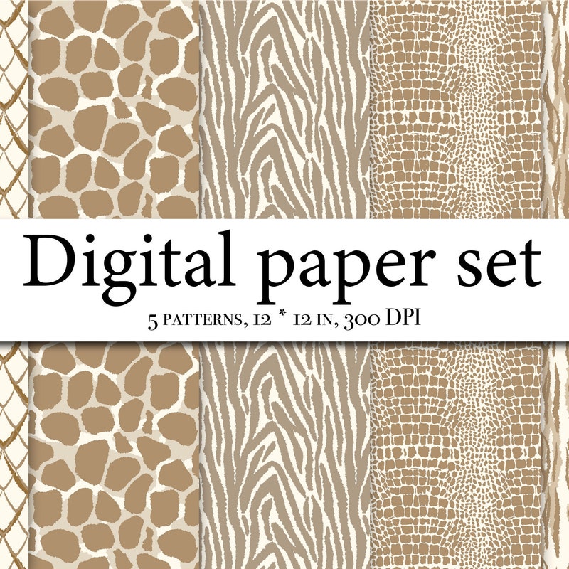Zebra Digital Paper - Etsy