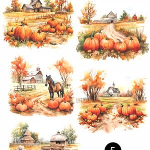 Watercolor Fall Clipart - Watercolor Autumn Clipart - Watercolor Fall ...