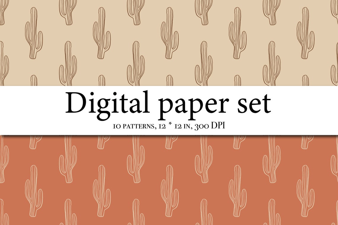 10 Boho Seamless Digital Papers, Boho Scrapbook Paper, Boho Backgrounds ...