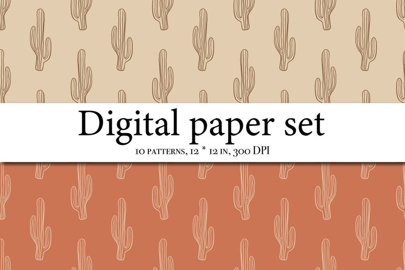 10 Boho Seamless Digital Papers, Boho Scrapbook Paper, Boho Backgrounds ...