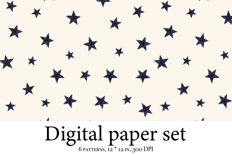 Space Digital Papers Scrapbook Papers celestial Galaxy Zodiac Star Seamless Patterns Kids ...