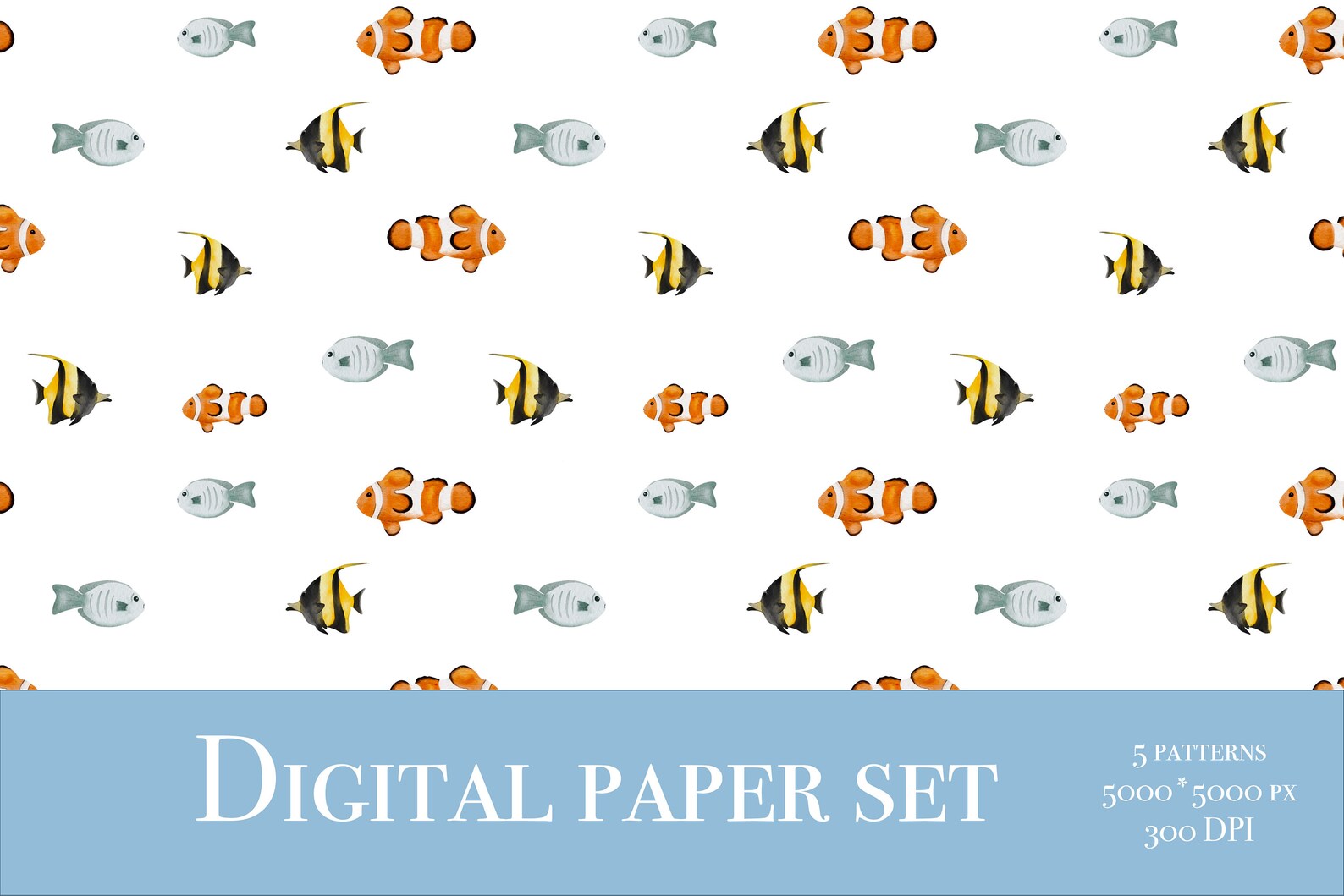 Underwater Digital Paper - Seamless Digital Paper - Ocean Digital ...