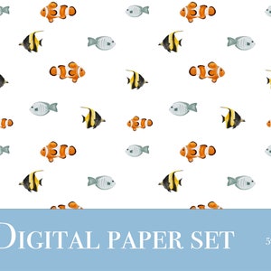 Underwater Digital Paper - Seamless Digital Paper - Ocean Digital ...