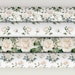 Watercolor Digital Paper Pack, White Roses Scrapbook, Roses Seamless ...