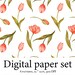 Watercolor Tulips Digital Paper, Tulips Seamless Pattern, Spring ...