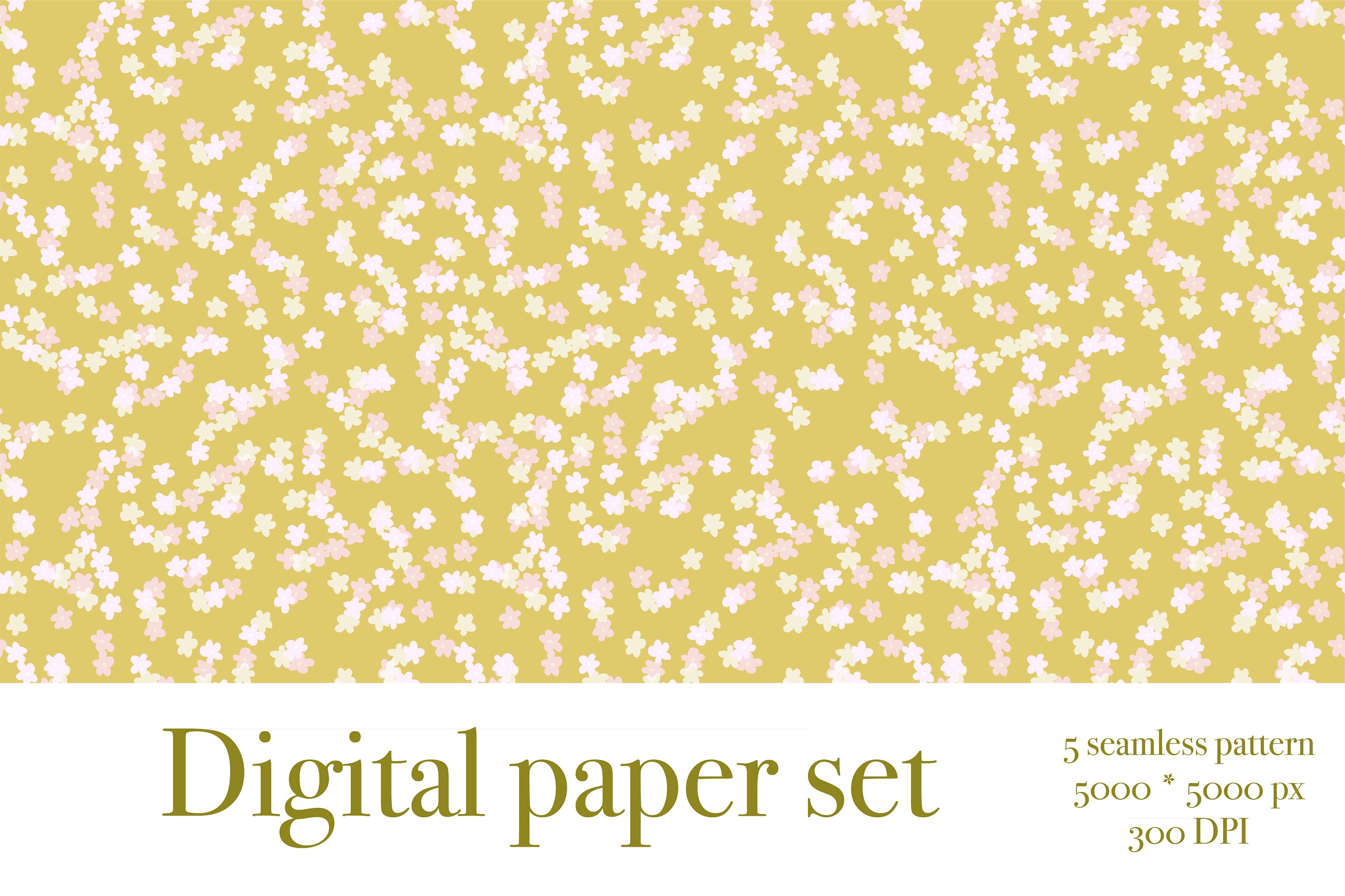 Tiny Flowers Digital Paper, Cute Patterns With Flowers, Seamless ...