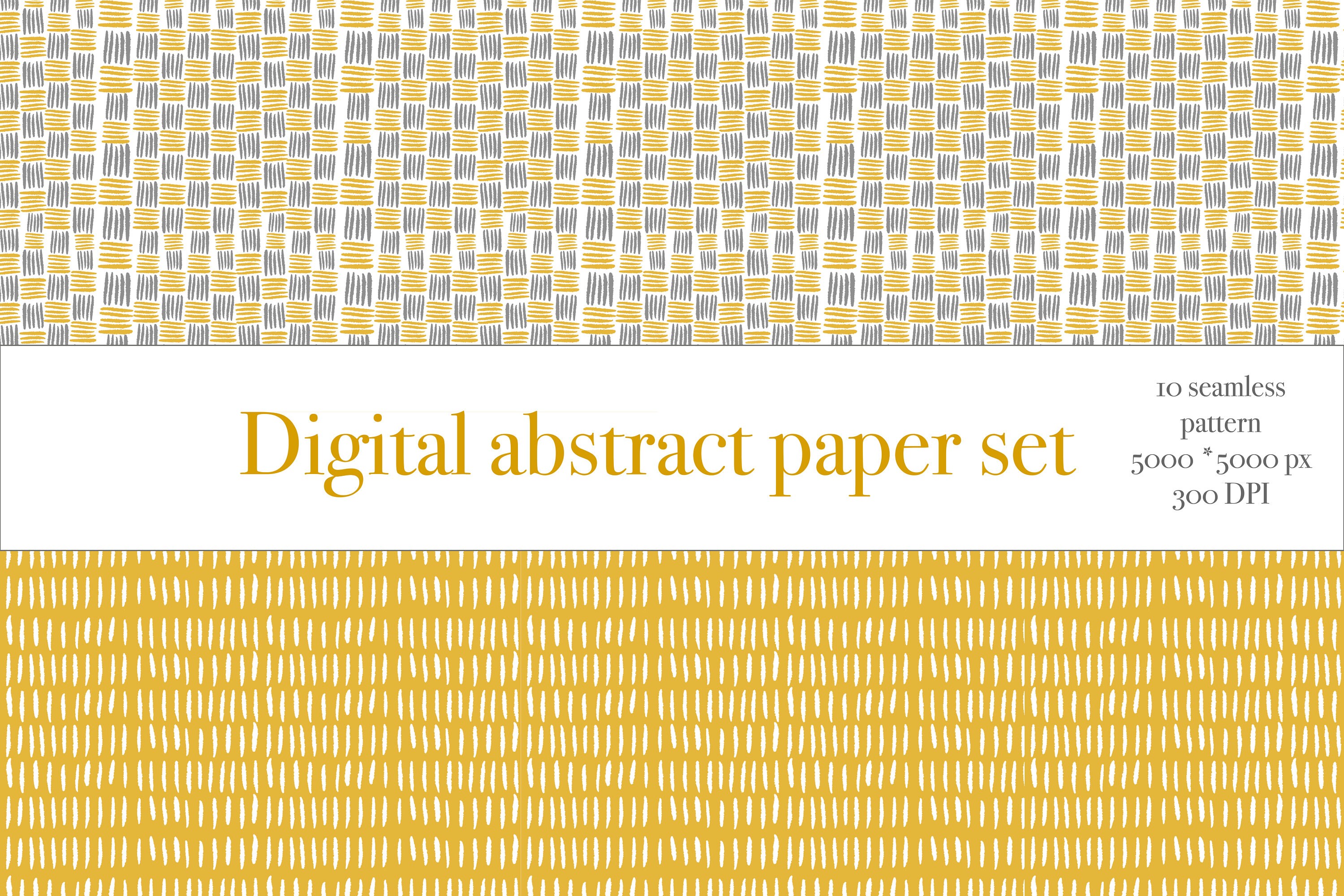 Abstract Digital Paper, Abstract Fine Line Digital Paper, Yellow ...