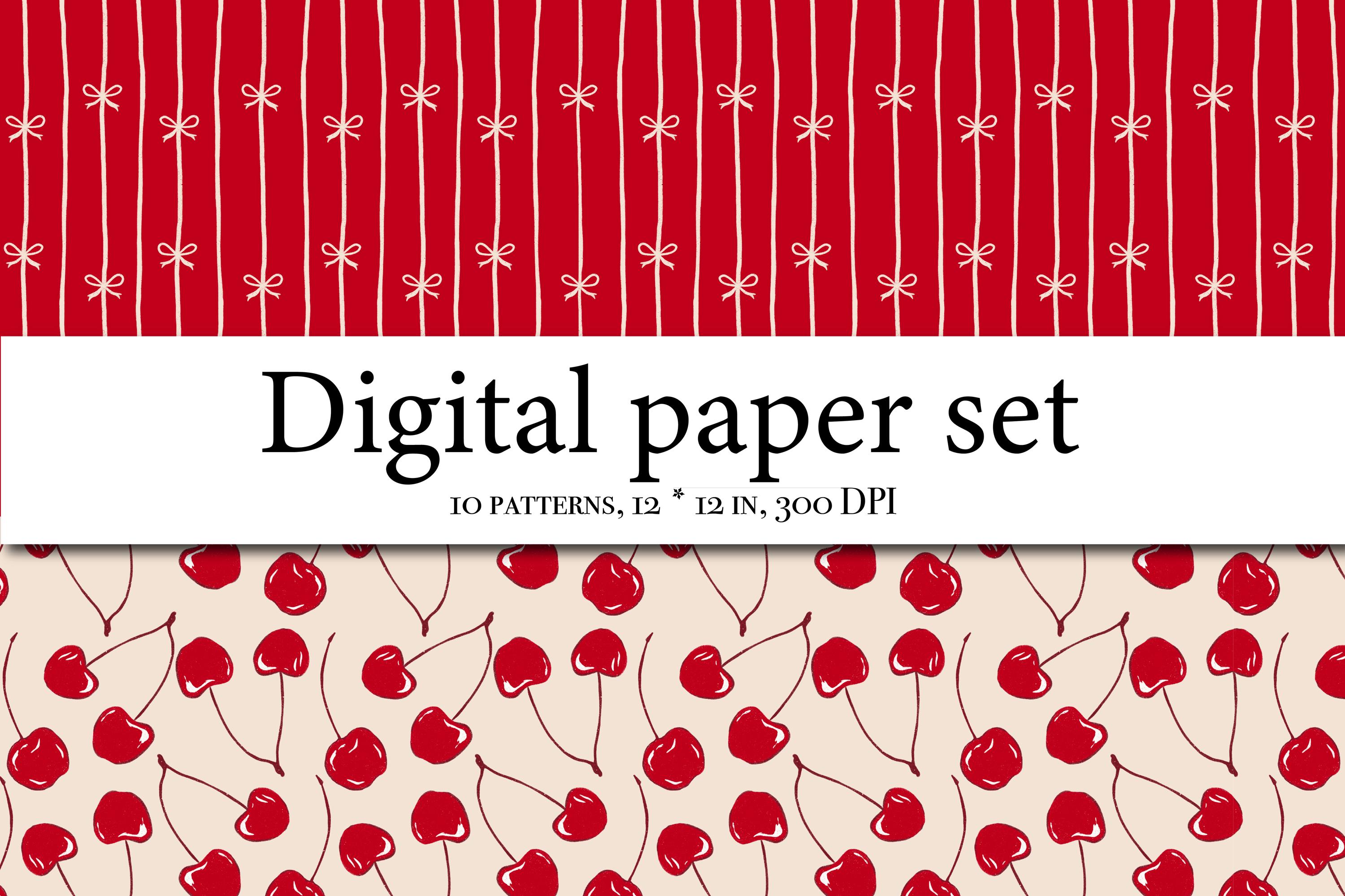St. Valentine's Day Digital Scrapbooking, 10 Valentine Hearts Seamless ...