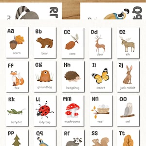 Woodland Alphabet Flashcards - Forest Alphabet Cards - Homeschool - ABC ...