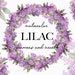 Watercolor Lilac Frame - Watercolor Lilac - Lilac Bouquets Wreath ...