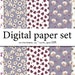 Patterns Clipart With Flowers Digital Paper Set Watercolor Flowers - Etsy