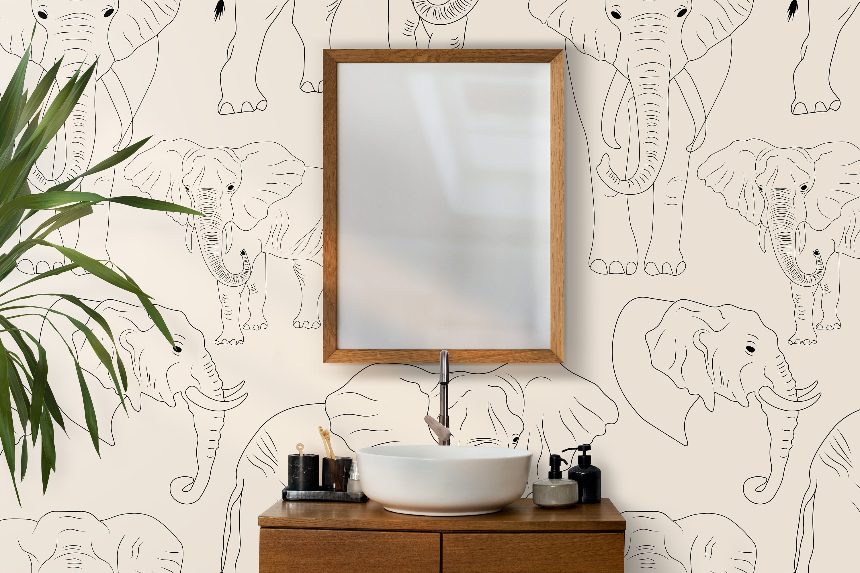 Elephant Digital Papers Elephant Seamless Pattern Scrapbook Paper ...