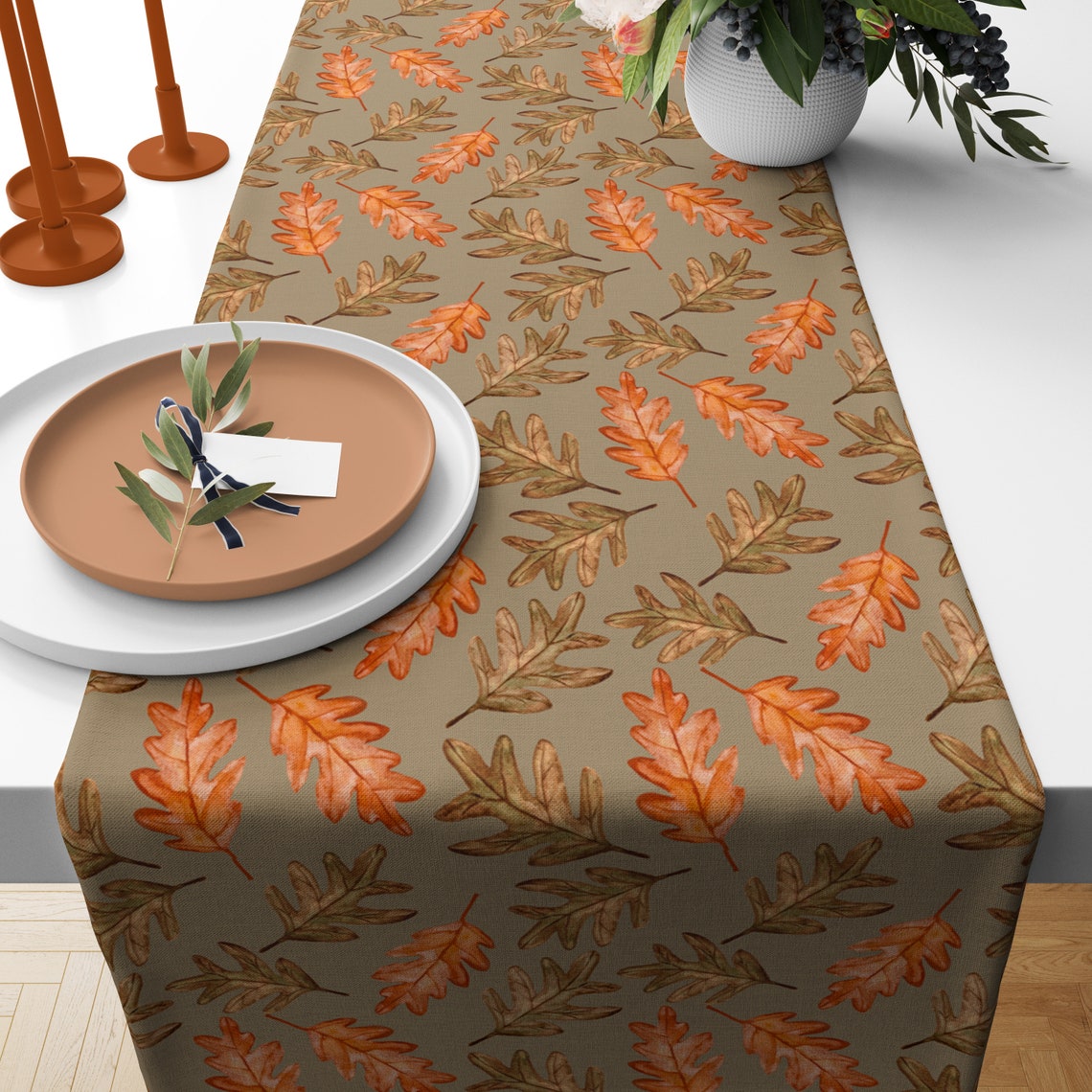 Watercolor Fall Leaves Digital Paper Autumn Pattern Rustic - Etsy