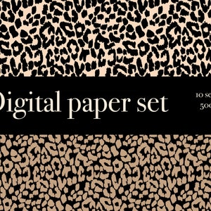 Leopard Digital Paper, Seamless Pattern With Leopard, Digital Paper ...