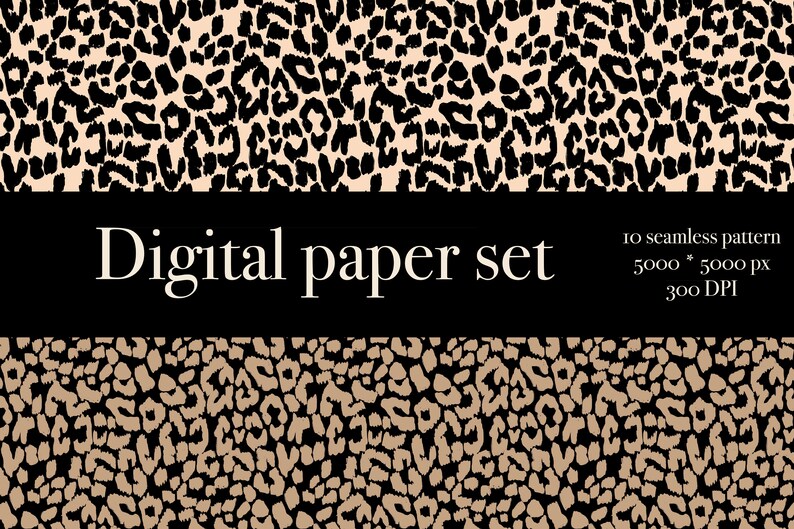 Leopard Digital Paper, Seamless Pattern With Leopard, Digital Paper ...