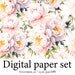 Watercolor Digital Paper Pack, Peonies Scrapbook, Peonies Seamless ...