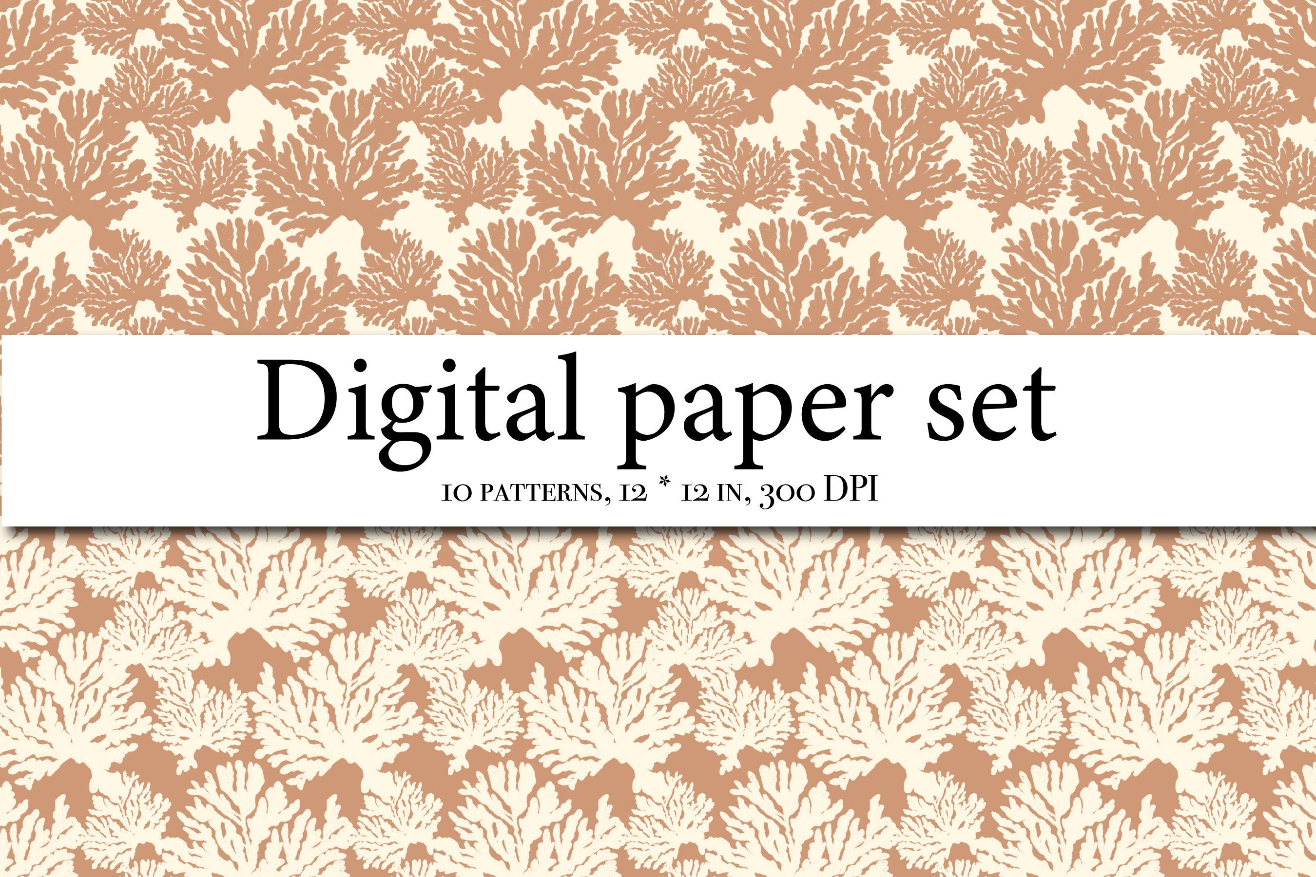 Sea Digital Paper-underwater Ocean Octopus Digital Paper Corals ...