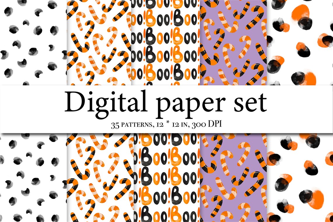 Halloween Seamless Paper Digital Scrapbooking Halloween - Etsy