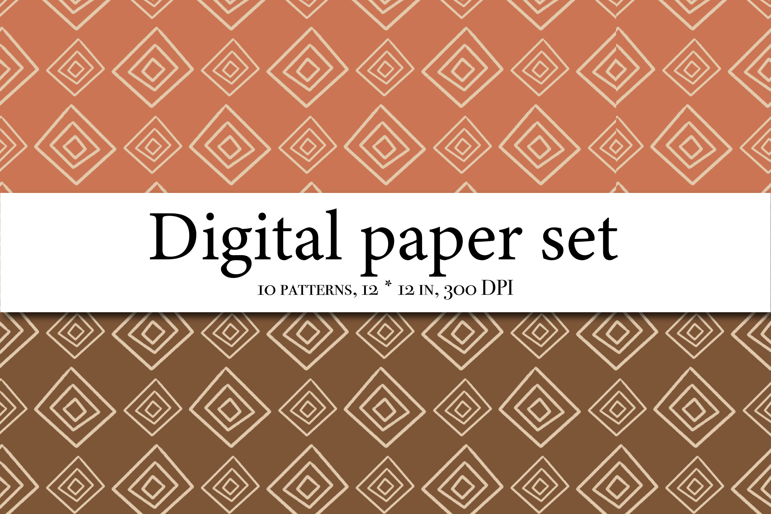 10 Boho Seamless Digital Papers, Boho Scrapbook Paper, Boho Backgrounds ...