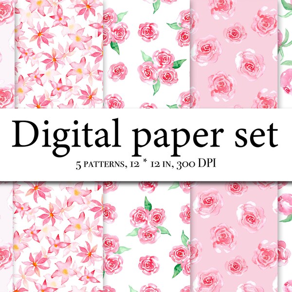 Watercolor Roses - Etsy