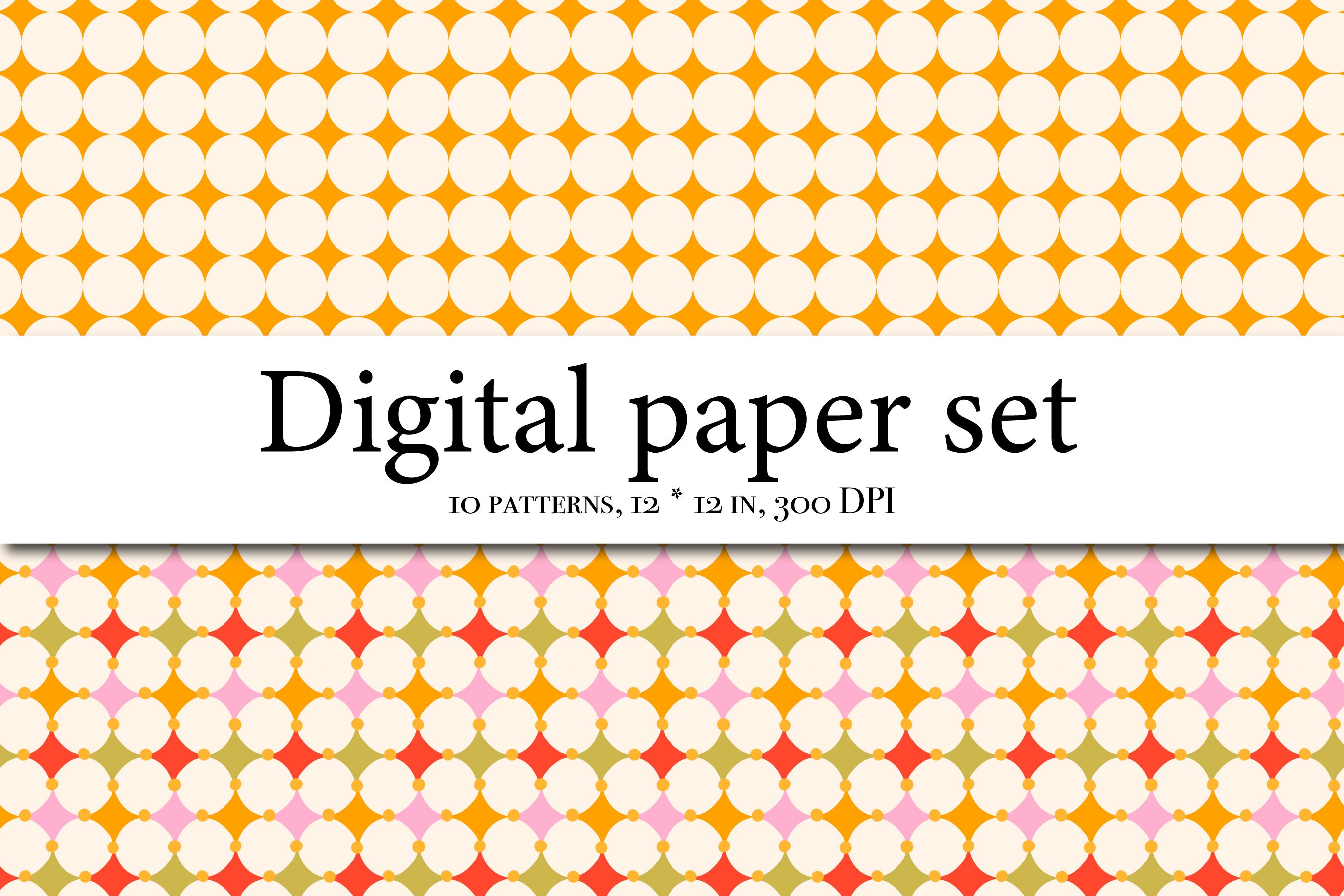 Abstract Digital Paper, Modern Brush Strokes Paper Pack, Trendy ...