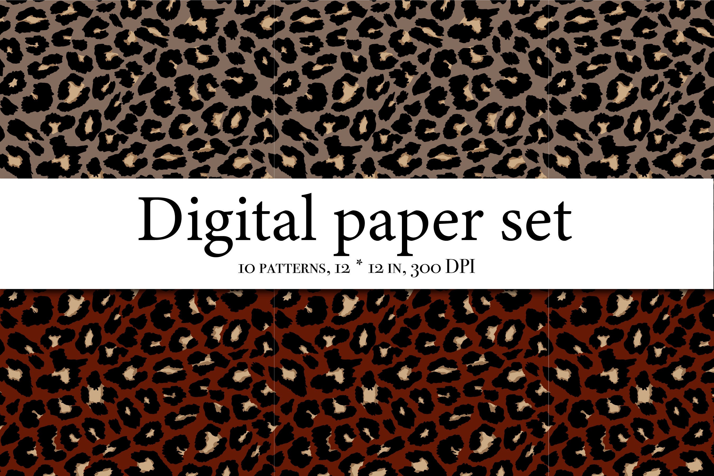 Leopard Digital Paper, Seamless Pattern With Animal Print, Leopard ...