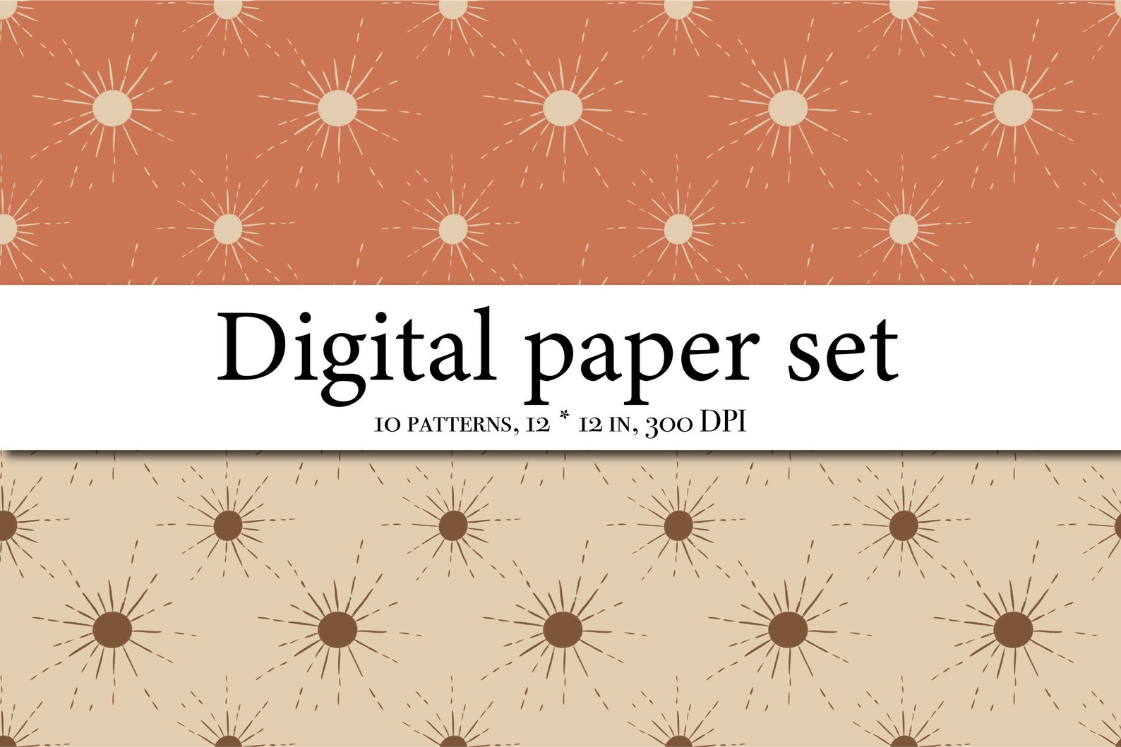 10 Boho Seamless Digital Papers, Boho Scrapbook Paper, Boho Backgrounds ...
