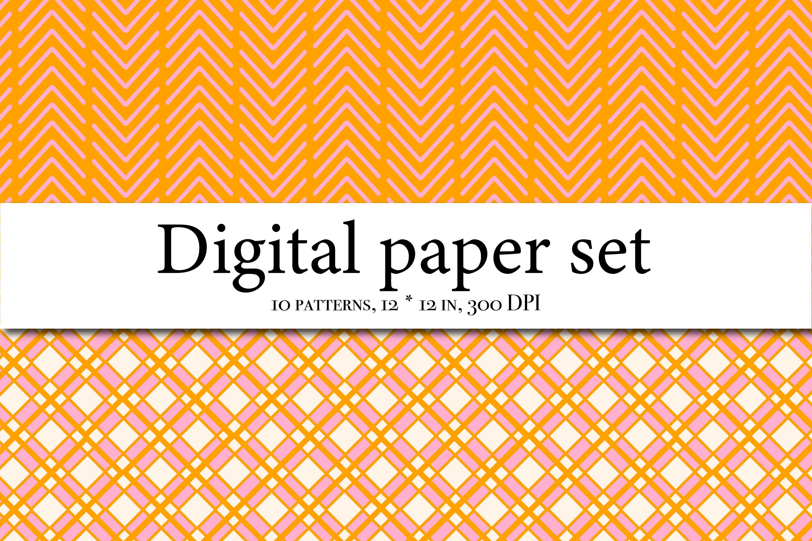 Abstract Digital Paper, Modern Brush Strokes Paper Pack, Trendy ...